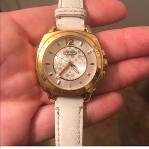 Coach Accessories | Watch Brown Monogram Leather Band | Poshmark